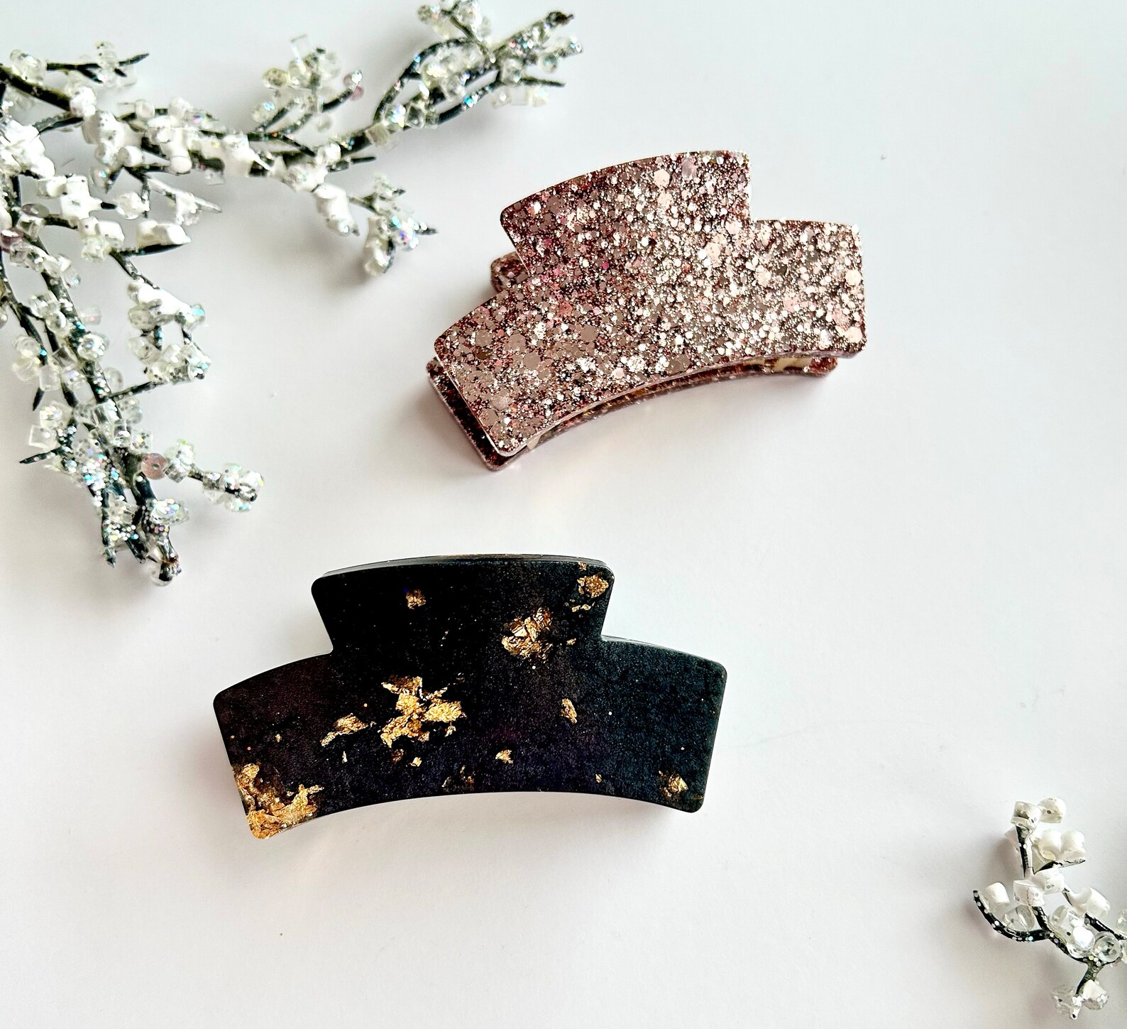 Neutral Claw Clips, High Quality Claw Clips, Christmas Gift, Sparkly ...