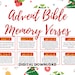 Advent and Christmas Bible Memory Verses. Scripture Memory Cards ...