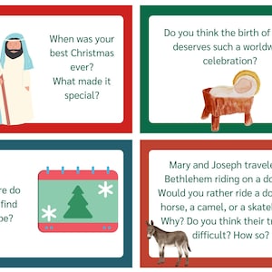 Christmas Conversation Cards- Christian, Evangelism Festive Family ...