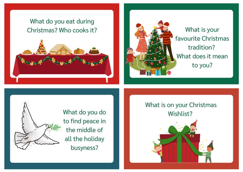 Christian Christmas Conversation Cards – Family Faith Game (printable ...