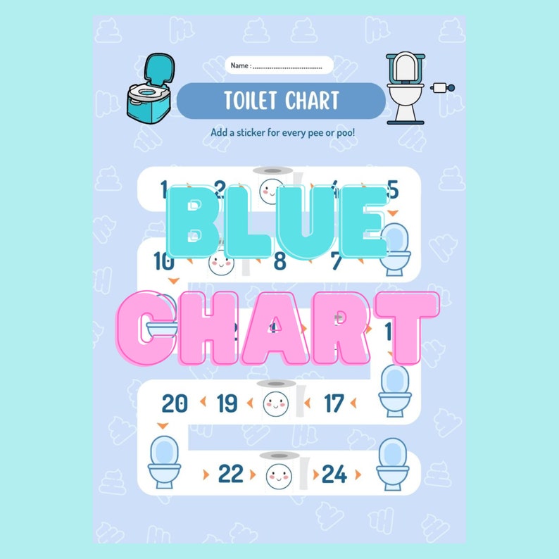 Toddler Toilet Training Potty Toileting Sticker Reward Chart Boys and ...