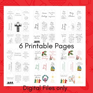 PRINTABLE Christ Centred Christian Christmas Gift Tags. Nativity ...