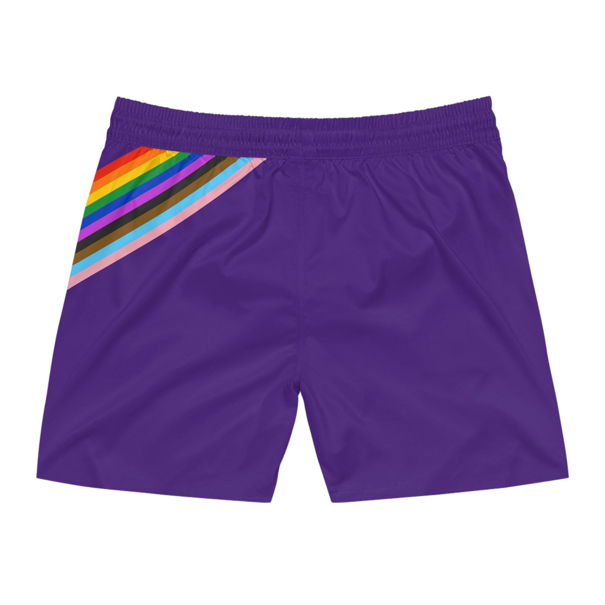 Vintage Rainbow Pride Swimsuit | Men's Purple Mid-length Swim Shorts - Etsy