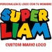Custom Mario Logo With Name, Digital Mario Birthday Party Logo, Super ...
