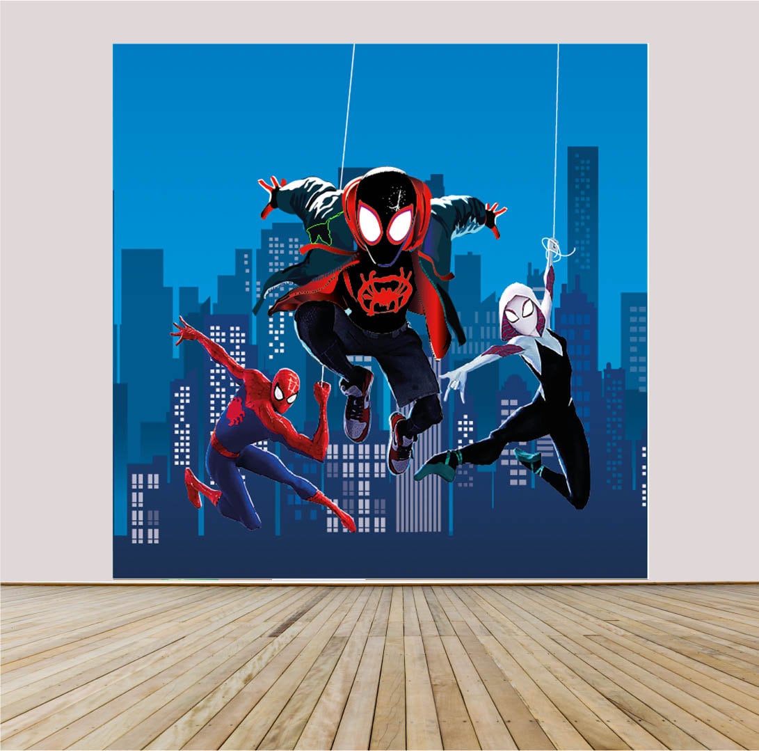 Spider Curtain Spiderman Background Spider Digital Videogames Birthday ...