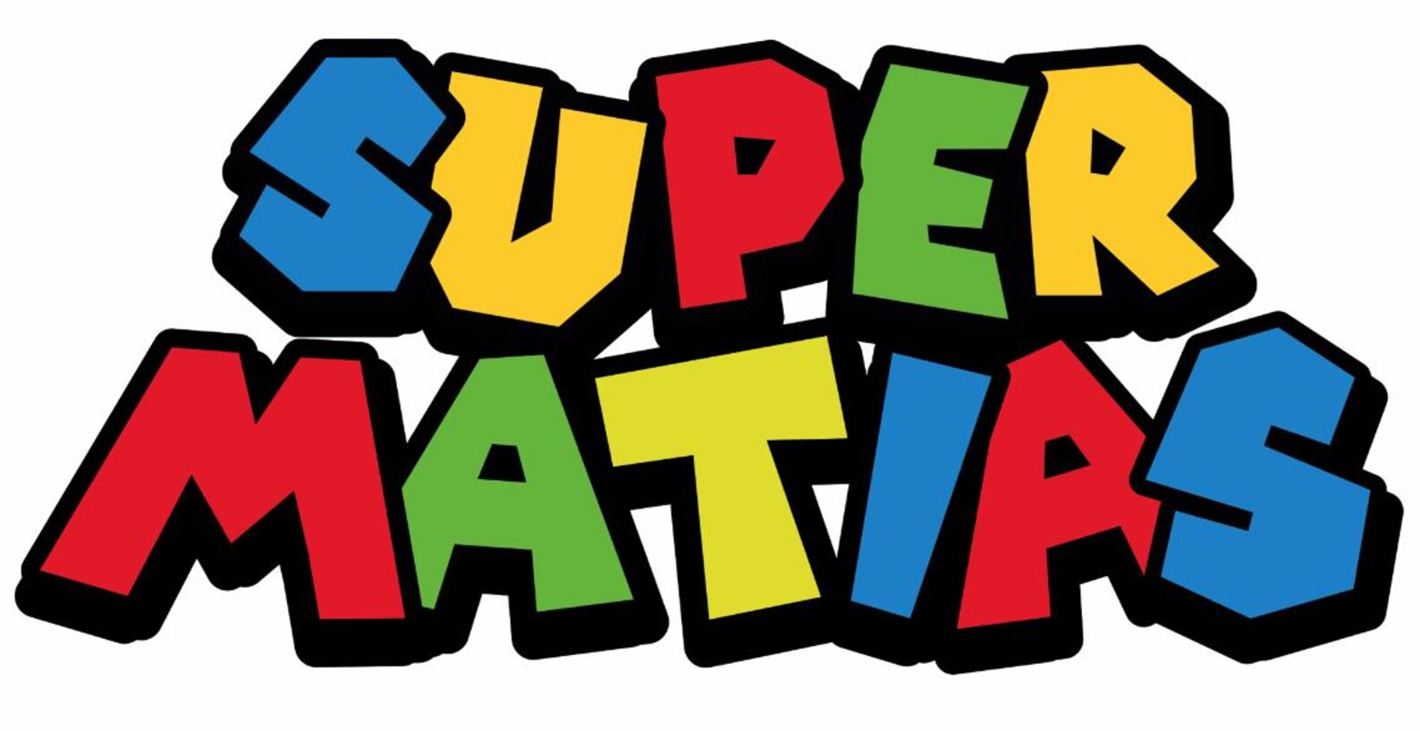 Custom Mario Logo With Name, Digital Mario Birthday Party Logo, Super ...