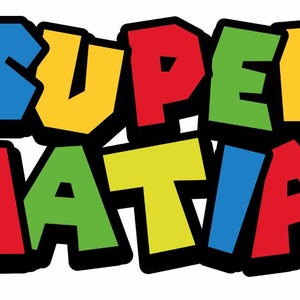 Custom Mario Logo With Name, Digital Mario Birthday Party Logo, Super ...