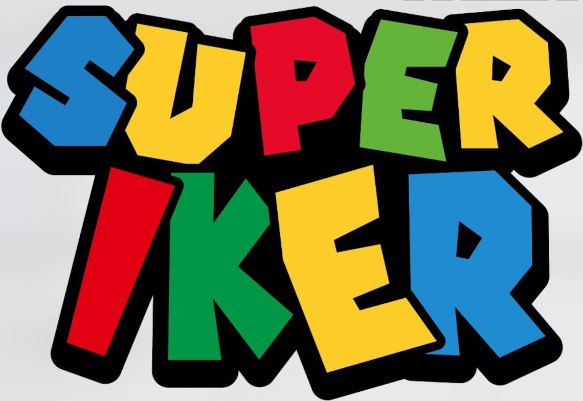 Custom Super Mario Logo With Name, Digital Super Mario Birthday Party ...