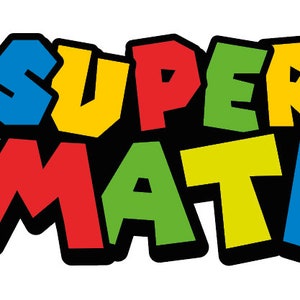 Custom Mario Logo With Name, Digital Mario Birthday Party Logo, Super ...
