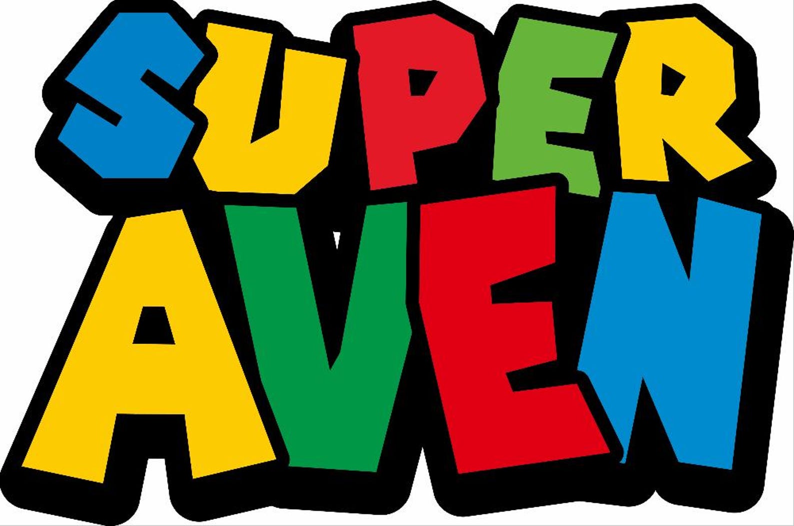 Custom Mario Logo With Name, Digital Mario Birthday Party Logo, Super ...