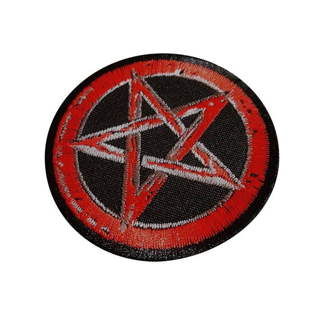 PENTAGRAM SATANIC SYMBOL Occult Embroidered High Quality Logo Patch ...