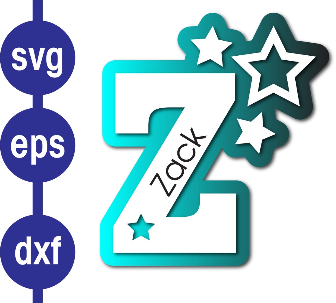 Monogram Alphabet Stars SVG - Etsy