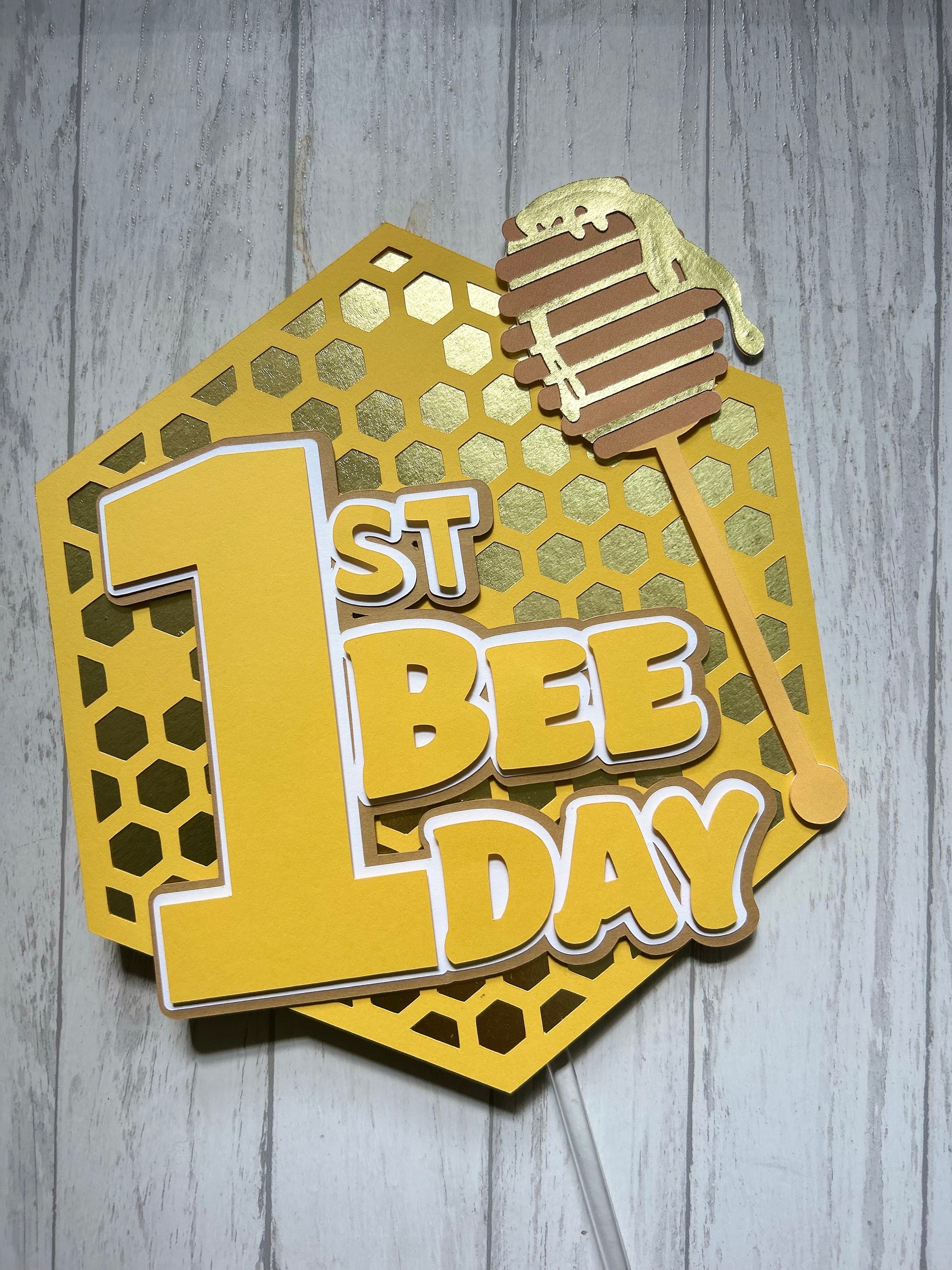 First Bee Day Bees , Honey Honeycomb Cake Topper - Etsy