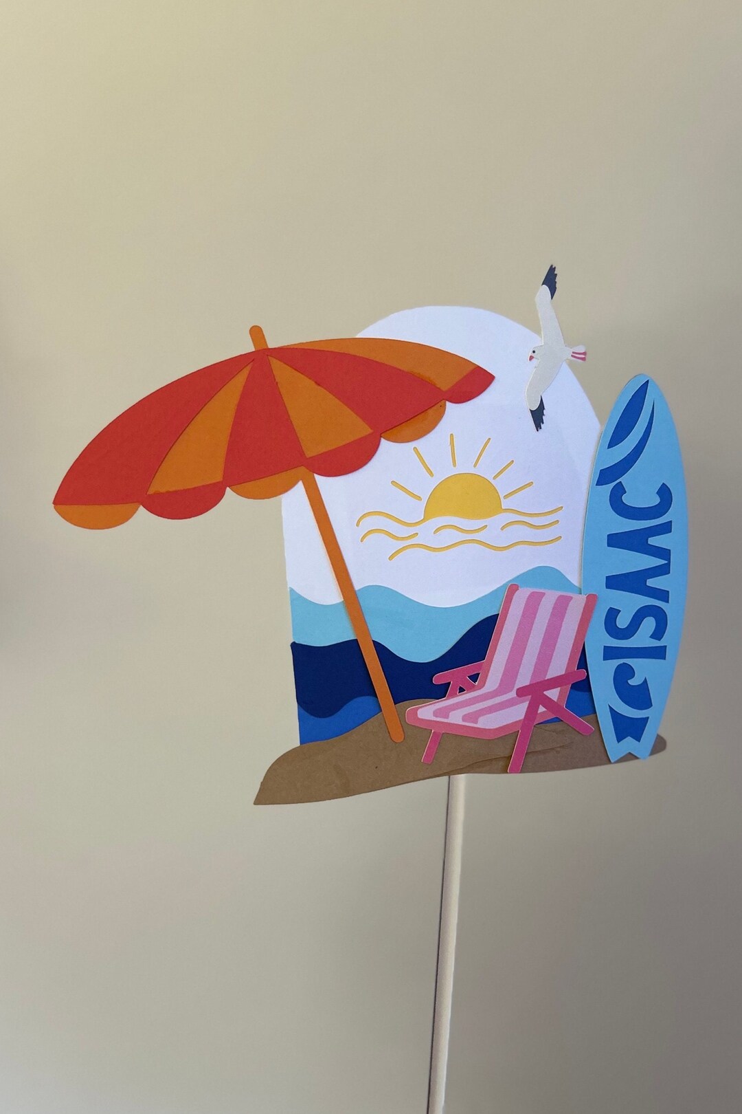 First Wave Beach Surfer Beach Bum Theme Cake Topper - Etsy