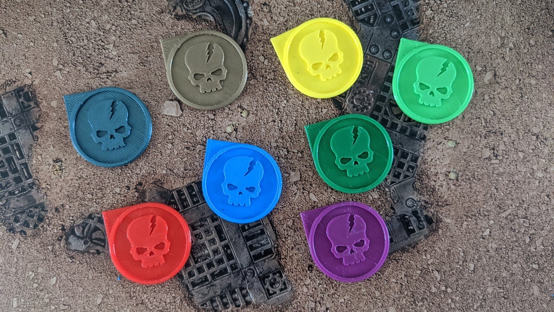 Battleshock Tokens for Warhammer 40K 10th Edition 3D Printed 32mm Sized ...