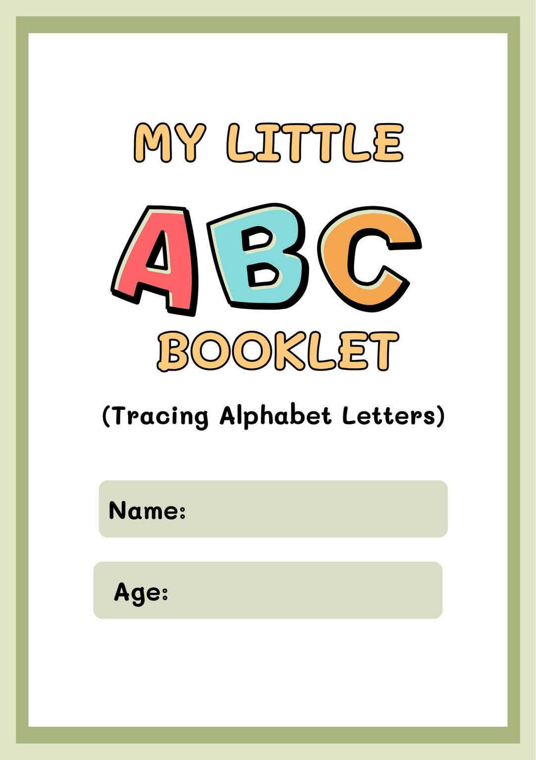 ABC Tracing Workbook A-Z Printable - Etsy