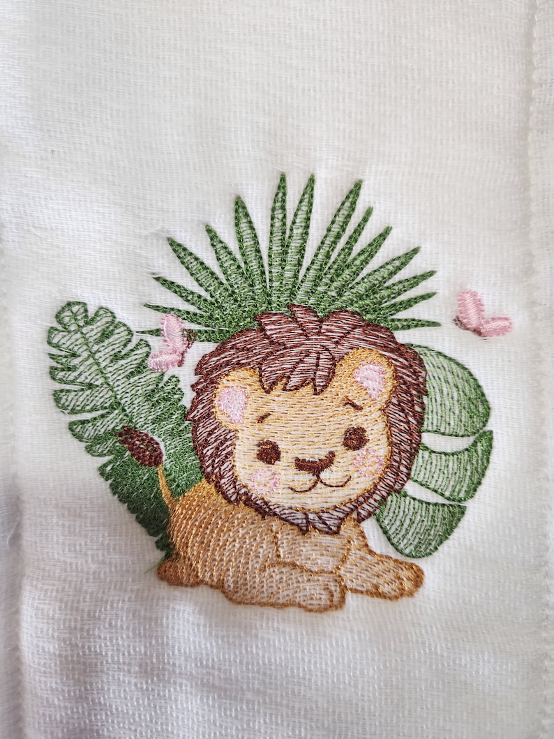 Safari Lion Baby Burp Rag - Etsy