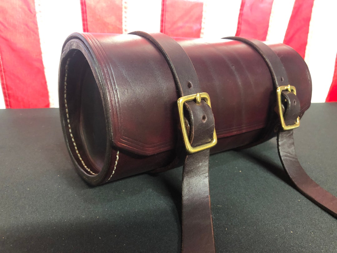 Rich Mahogany Full Grain Leather Fork Bag 12x4 - Etsy