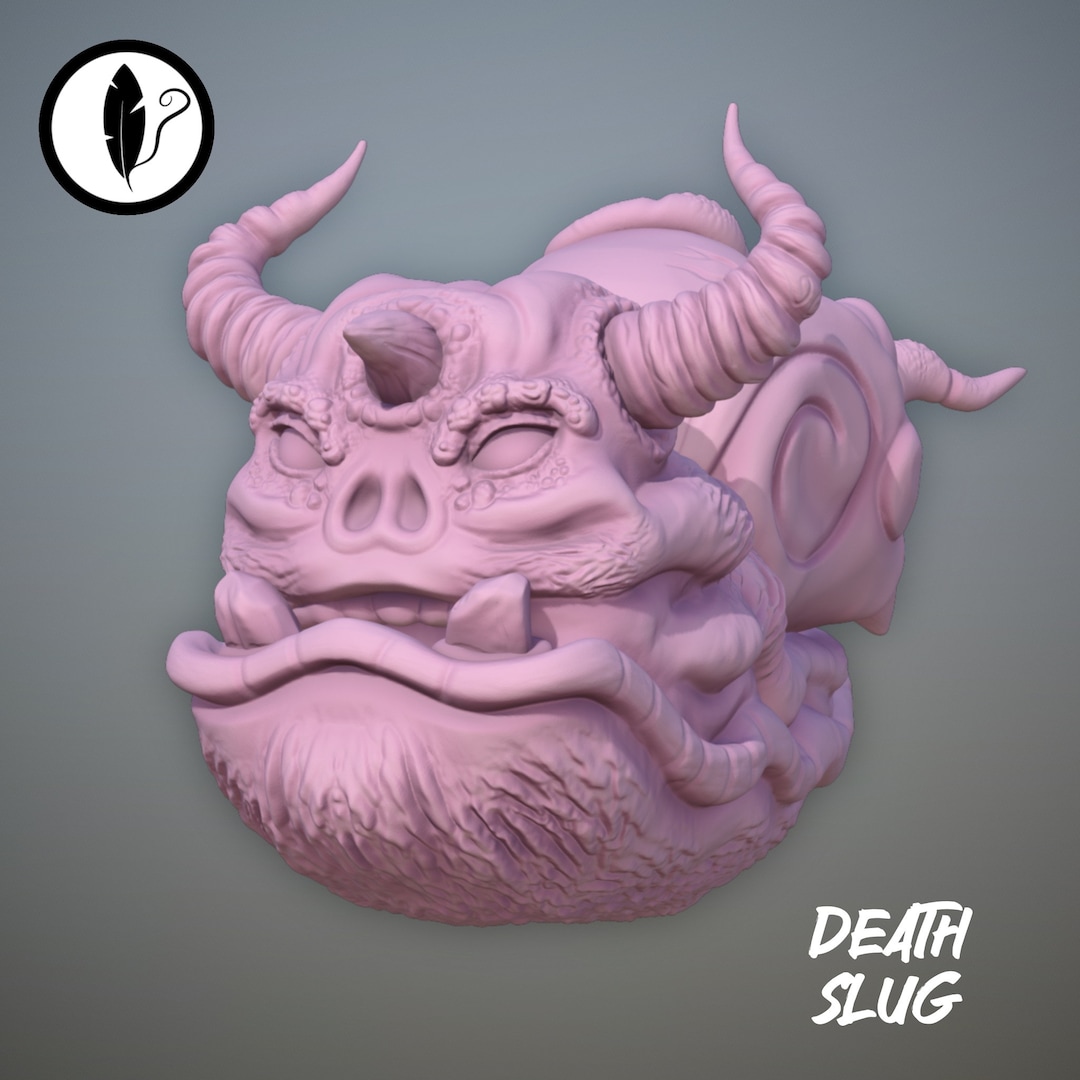 5e RPG 3D Printable STL Miniature Death Slug Monster - Etsy