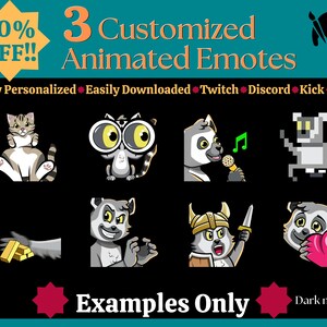 Custom Animated Emotes Animation Emoji for Twitch Discord Kick Graphics ...