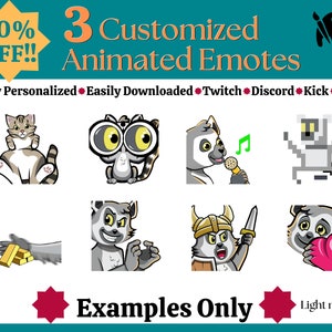 Custom Animated Emotes Animation Emoji for Twitch Discord Kick Graphics ...