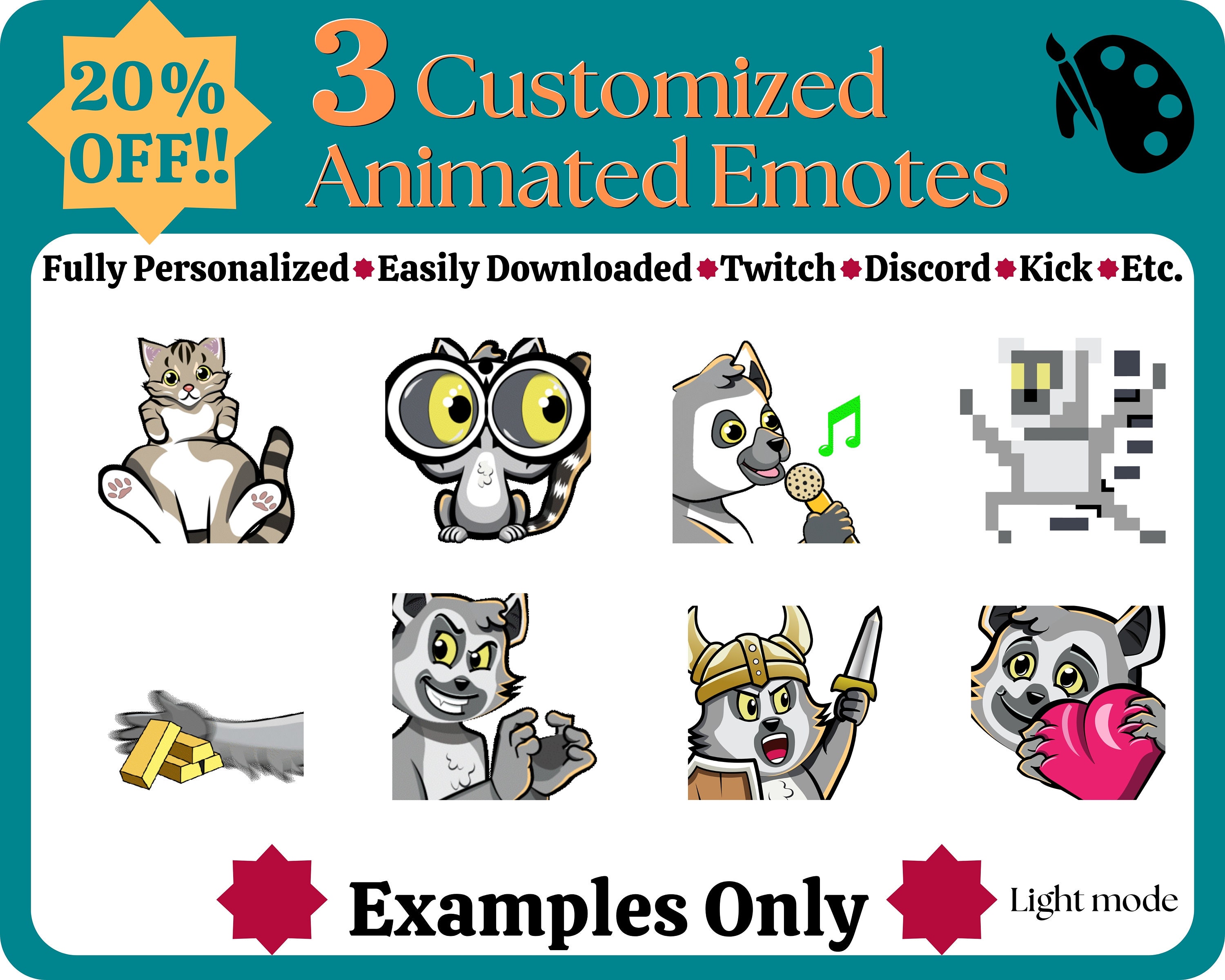 Custom Animated Emotes Animation Emoji for Twitch Discord Kick Graphics ...