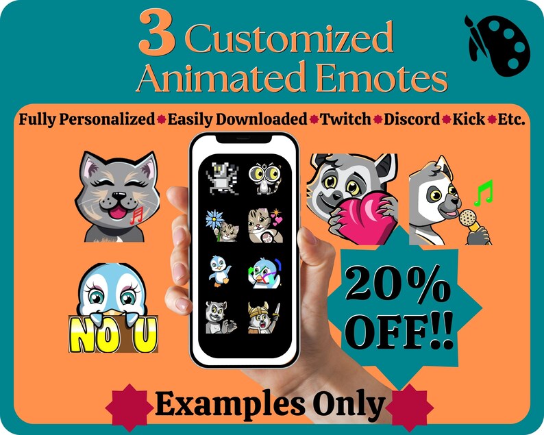 Custom Animated Emotes Animation Emoji for Twitch Discord Kick Graphics ...