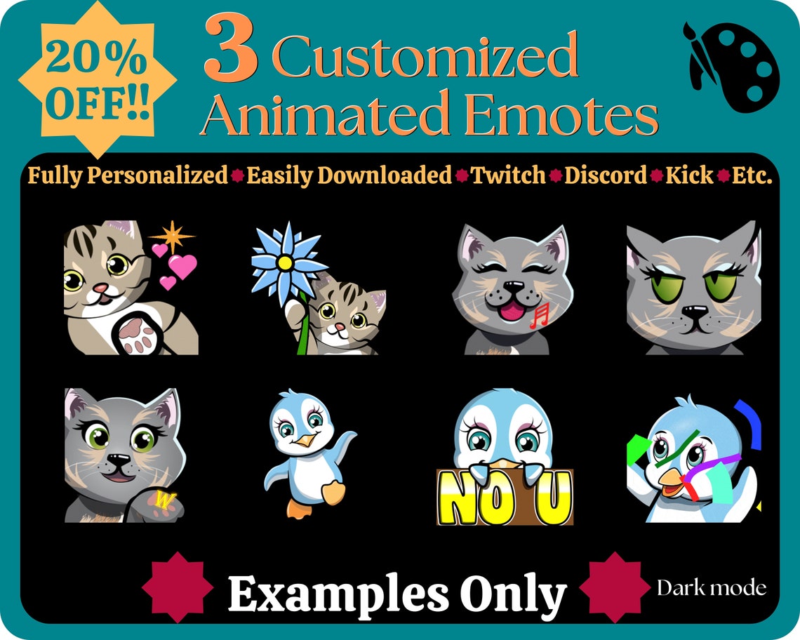 Custom Animated Emotes Animation Emoji for Twitch Discord Kick Graphics ...