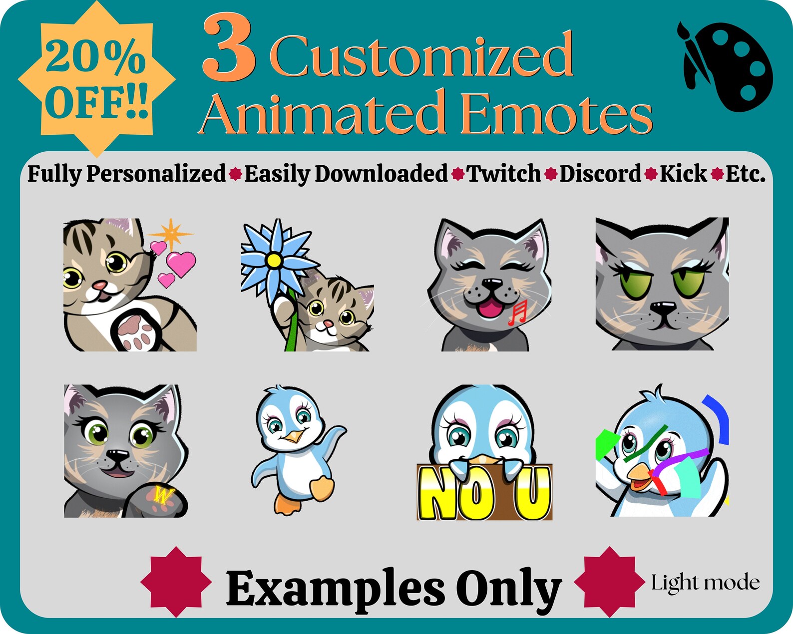 Custom Animated Emotes Animation Emoji for Twitch Discord Kick Graphics ...