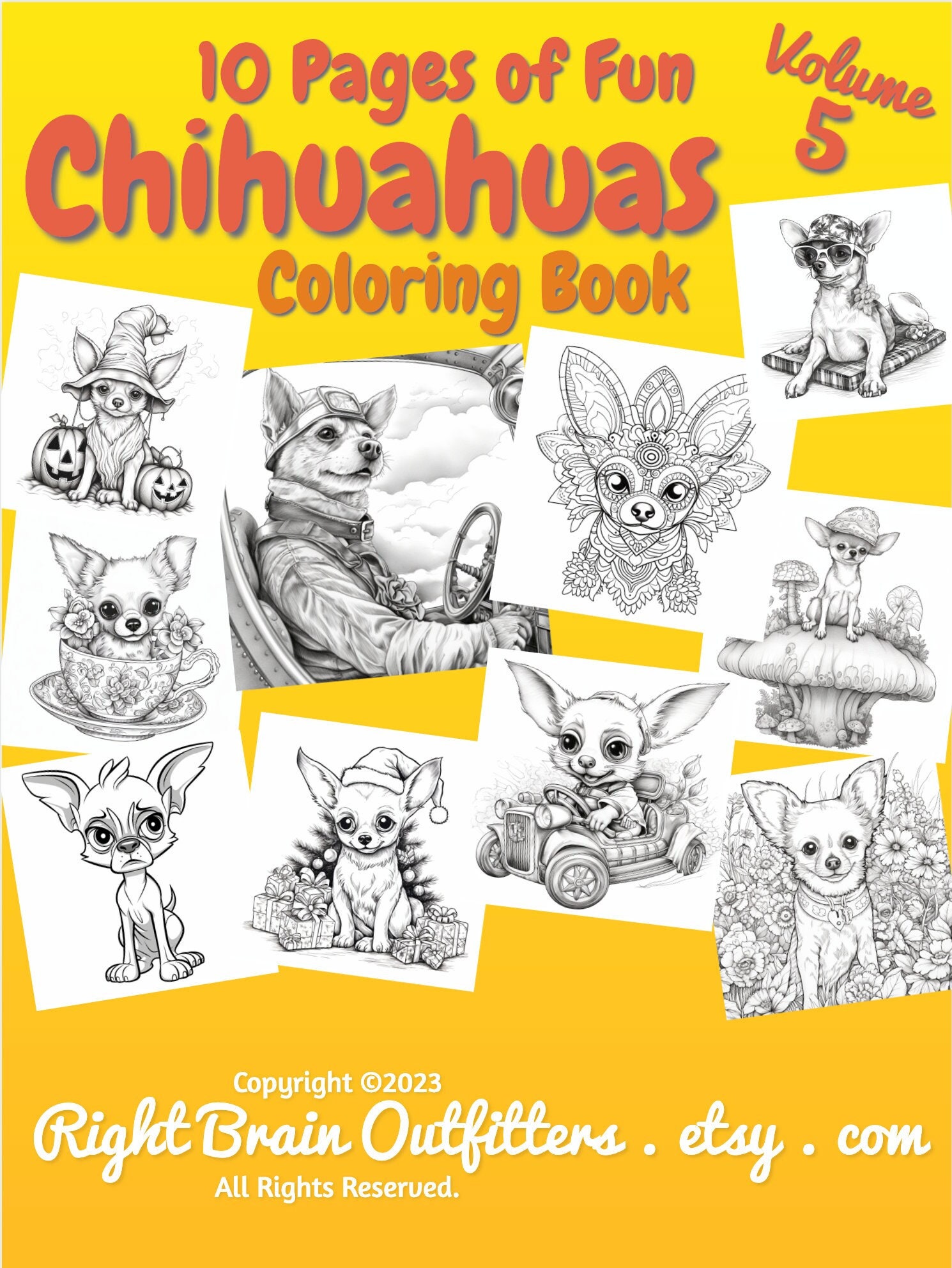 Los Chihuahuas Coloring Book - 10 Hilarious Pages of Ridiculous ...