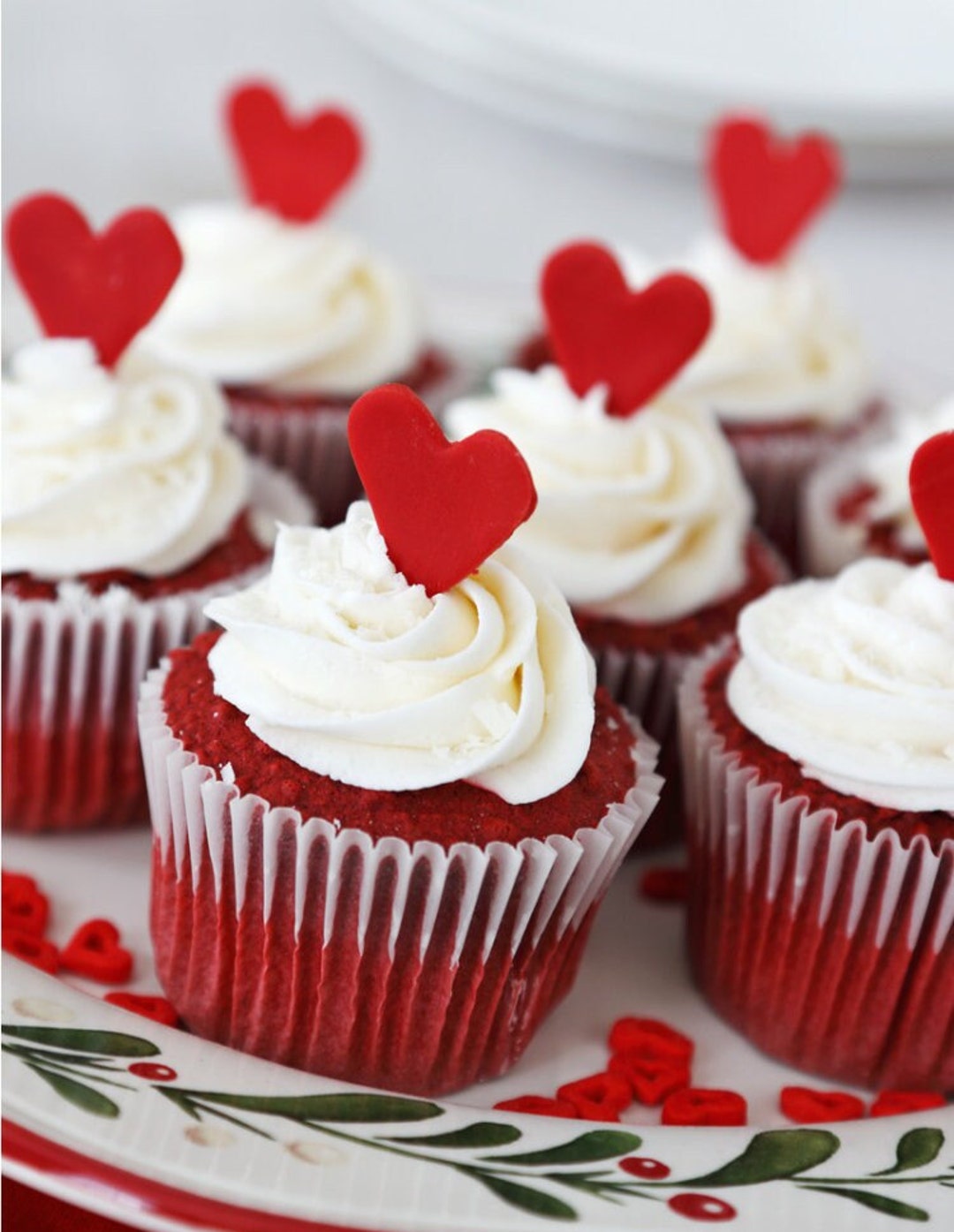 Valentine's Day Red Velvet Cupcakes PDF Recipe and Creamy Cream Cheese ...
