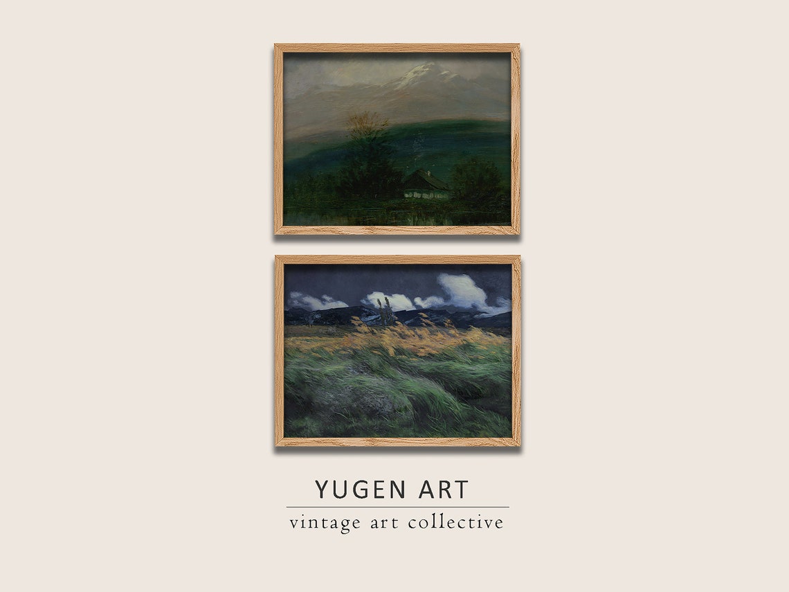Set of 5 Dark Moody Art Prints Gallery | Dark Academia Wall Art ...