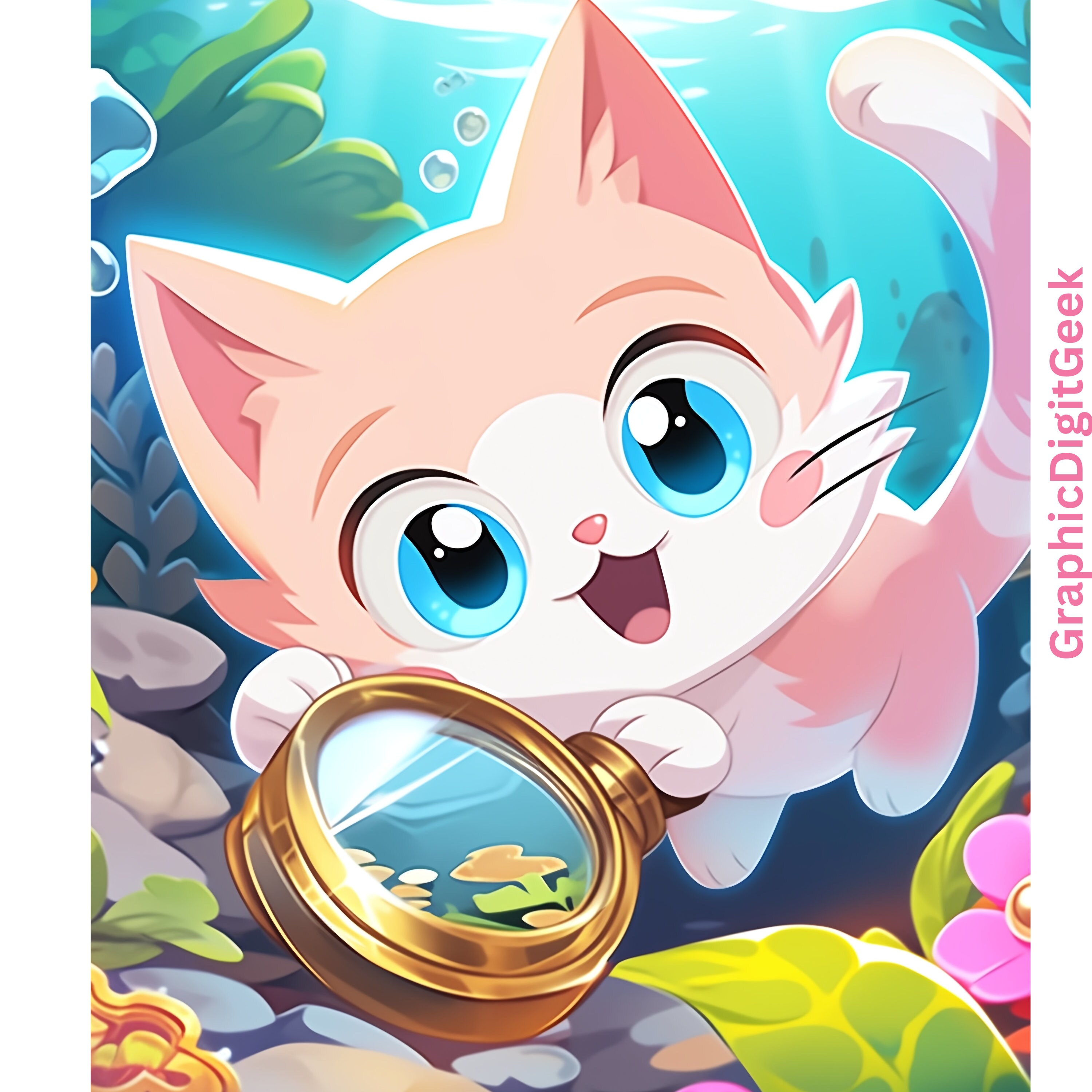140 PNG Files. Dive Into Adventure: Kawaii Kitty and Manga Cat Cute ...