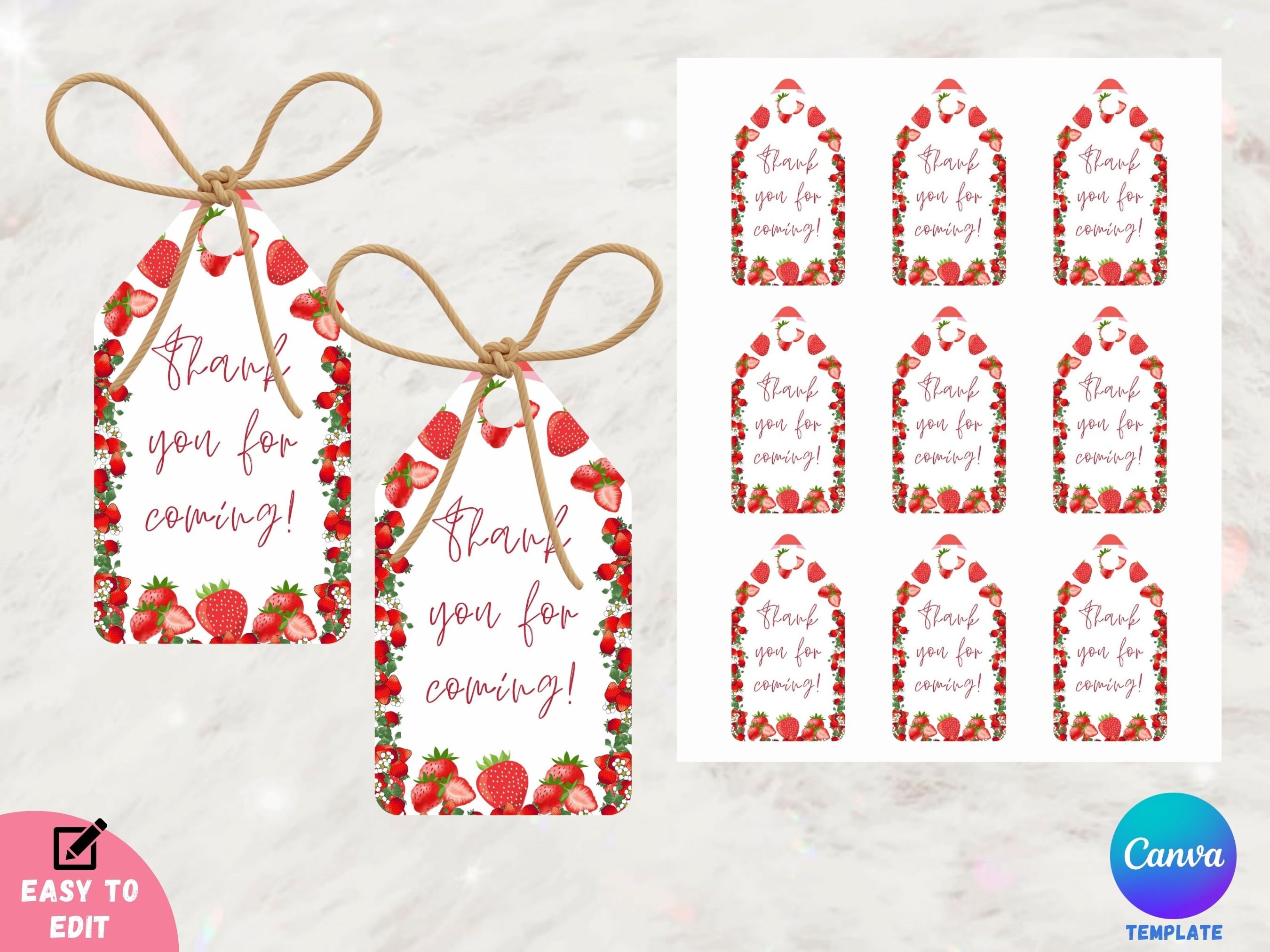 EDITABLE Berry First Birthday Bundle Template | Birthday Invitation ...