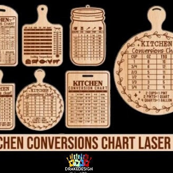 Kitchen Conversion Laser Svg - Etsy