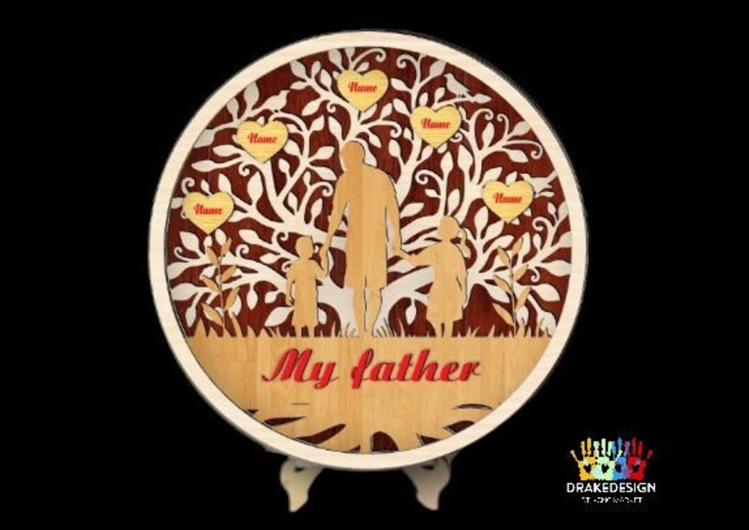 Dad Tree Family Laser Cut File Glowforge Father's Day - Etsy Australia