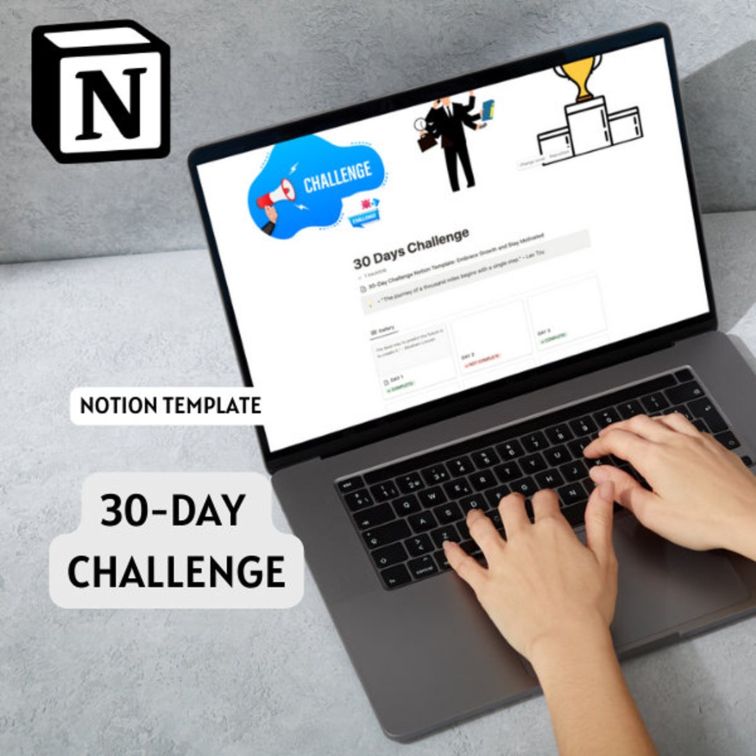 Notion Template 30 Days Challenge Habit Tracker Routine - Etsy