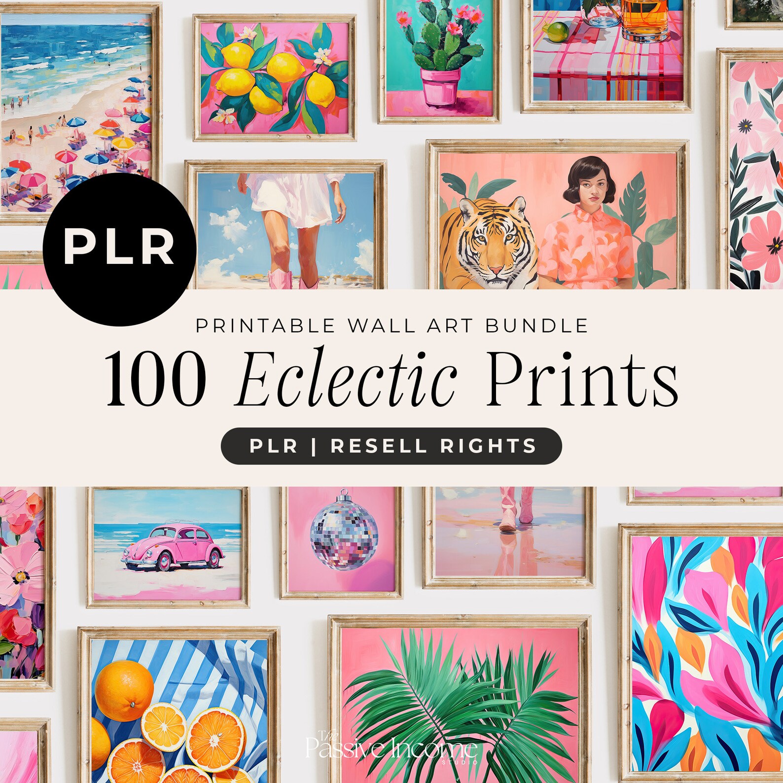 PLR | 100 Digital Eclectic Wall Art Prints | Done for You | Digital ...