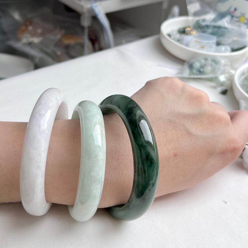 Jade Bangle Class a 100% Natural - Etsy