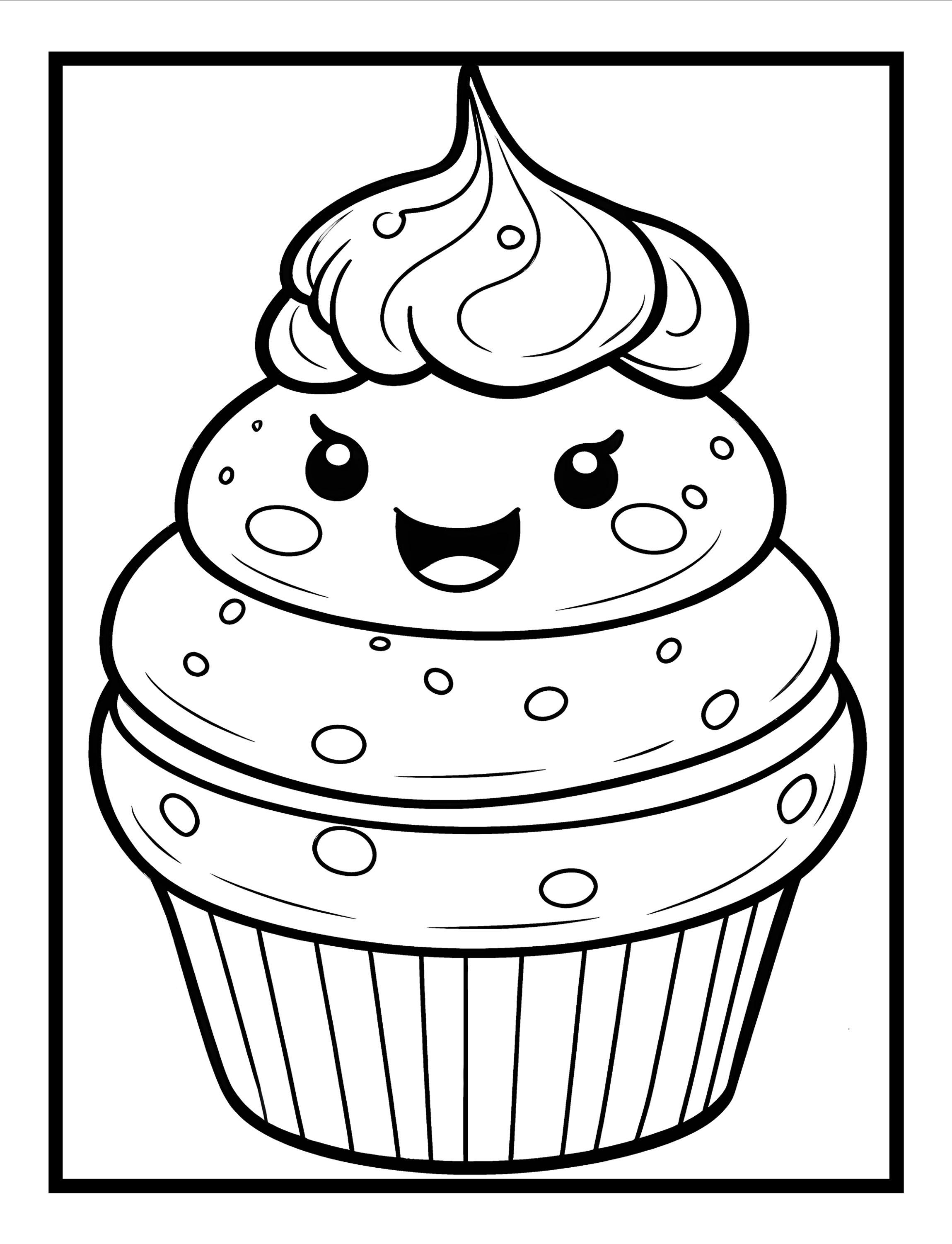 Cute Kawaii Dessert Coloring Book Digital Download Kawaii Coloring ...