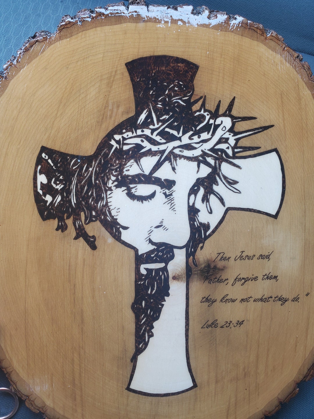 Jesus Wood Burned Wall Decor - Etsy