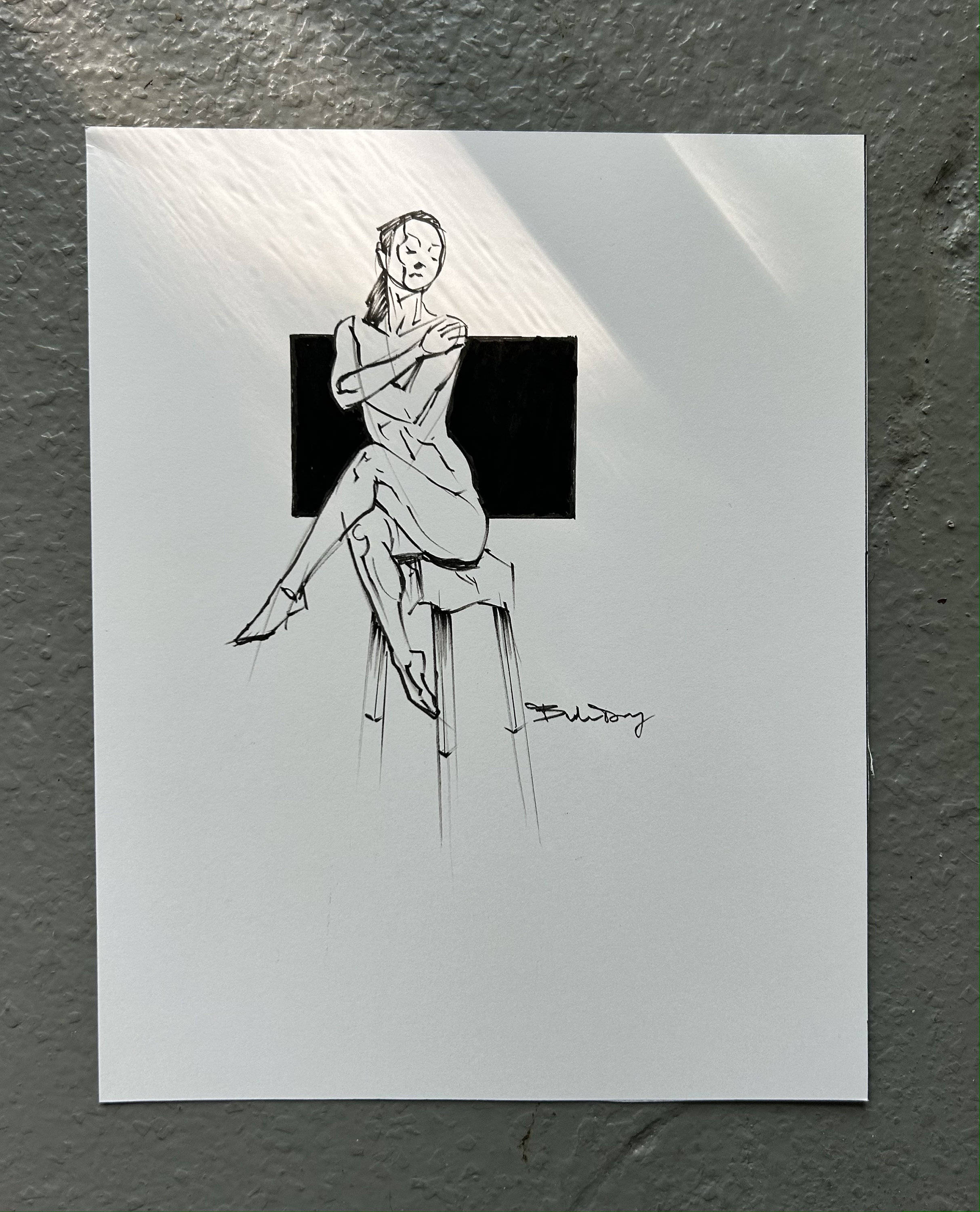 Pen and Ink Figure Drawing - Etsy