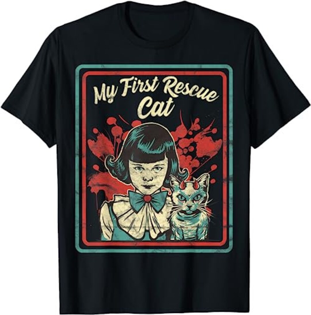 Vintage Child Game Horror Dark Humor My First Rescue Cat - Etsy