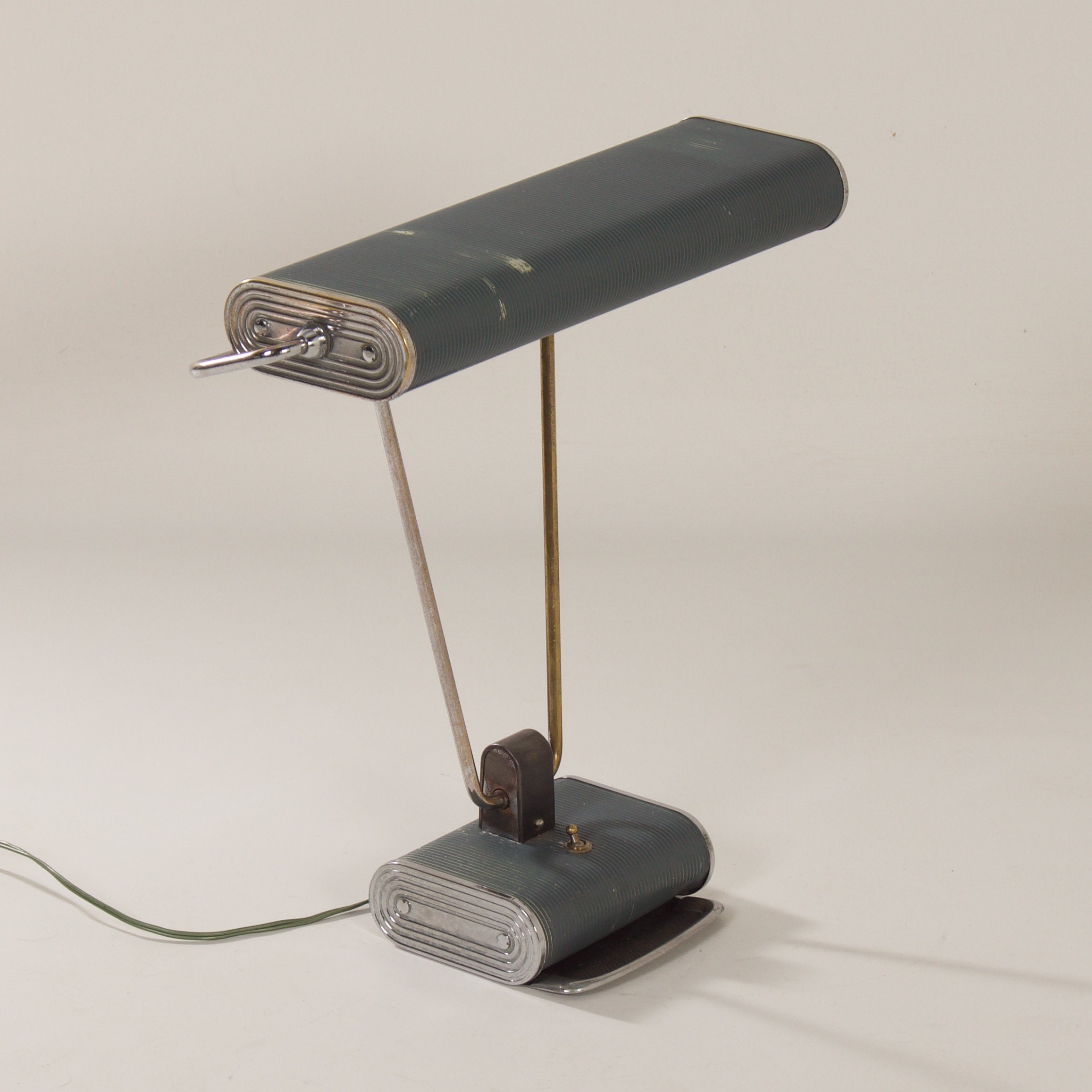 French N71 Desk Lamp by Atelier Jumo, 1960s Blue Gray, Art Deco - Etsy