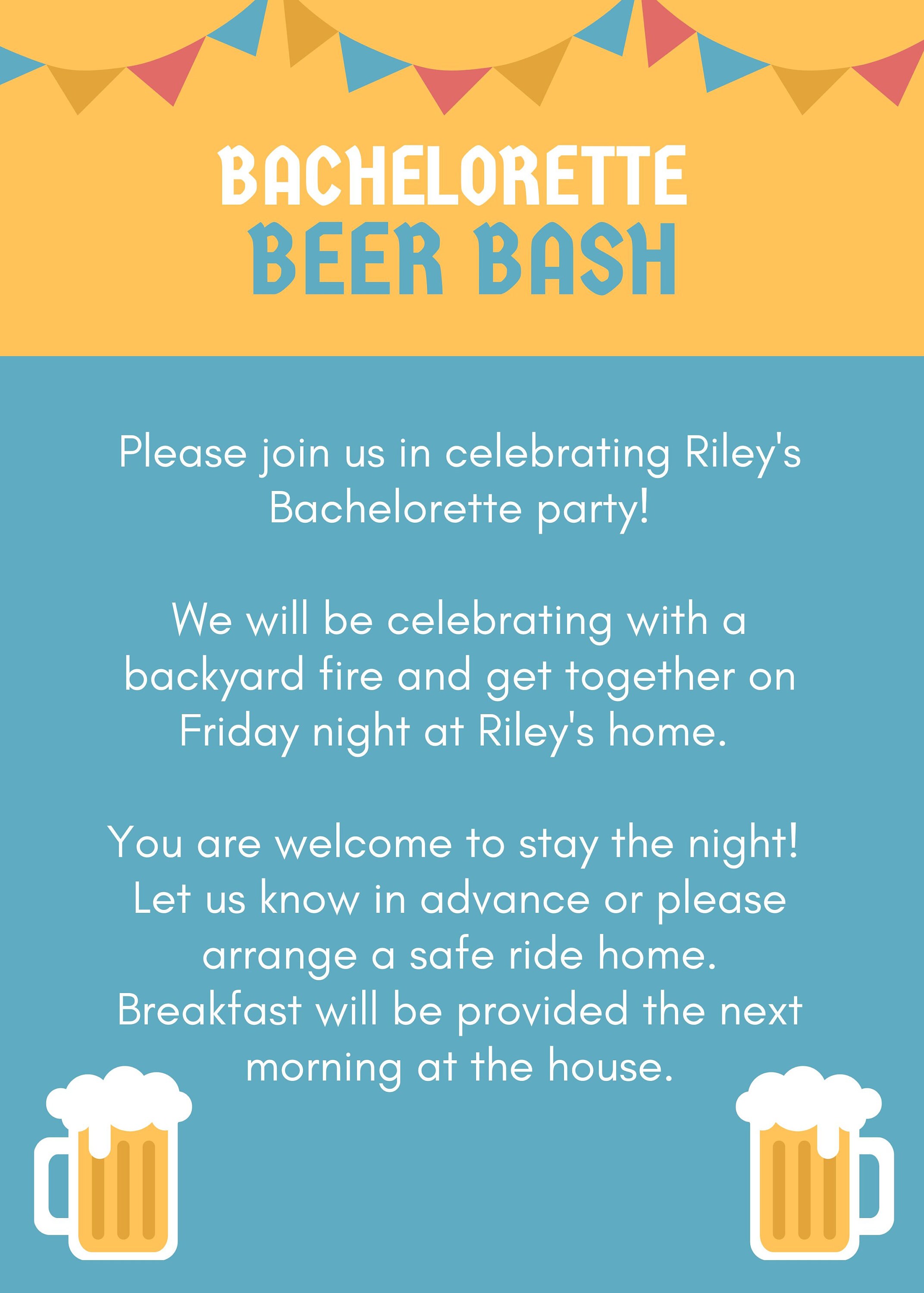Bachelorette Brewery Party Bundle Beer Bash Invite, Bingo, Signs ...