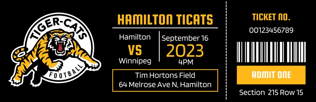 Sports Event Ticket - Editable Digital Download - Hockey Tickets ...