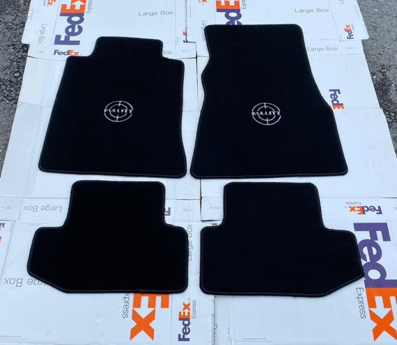For Ford Mustang BULLITT Velour Floor Mat Mats Carpet Black 2015 2023 4 Pcs