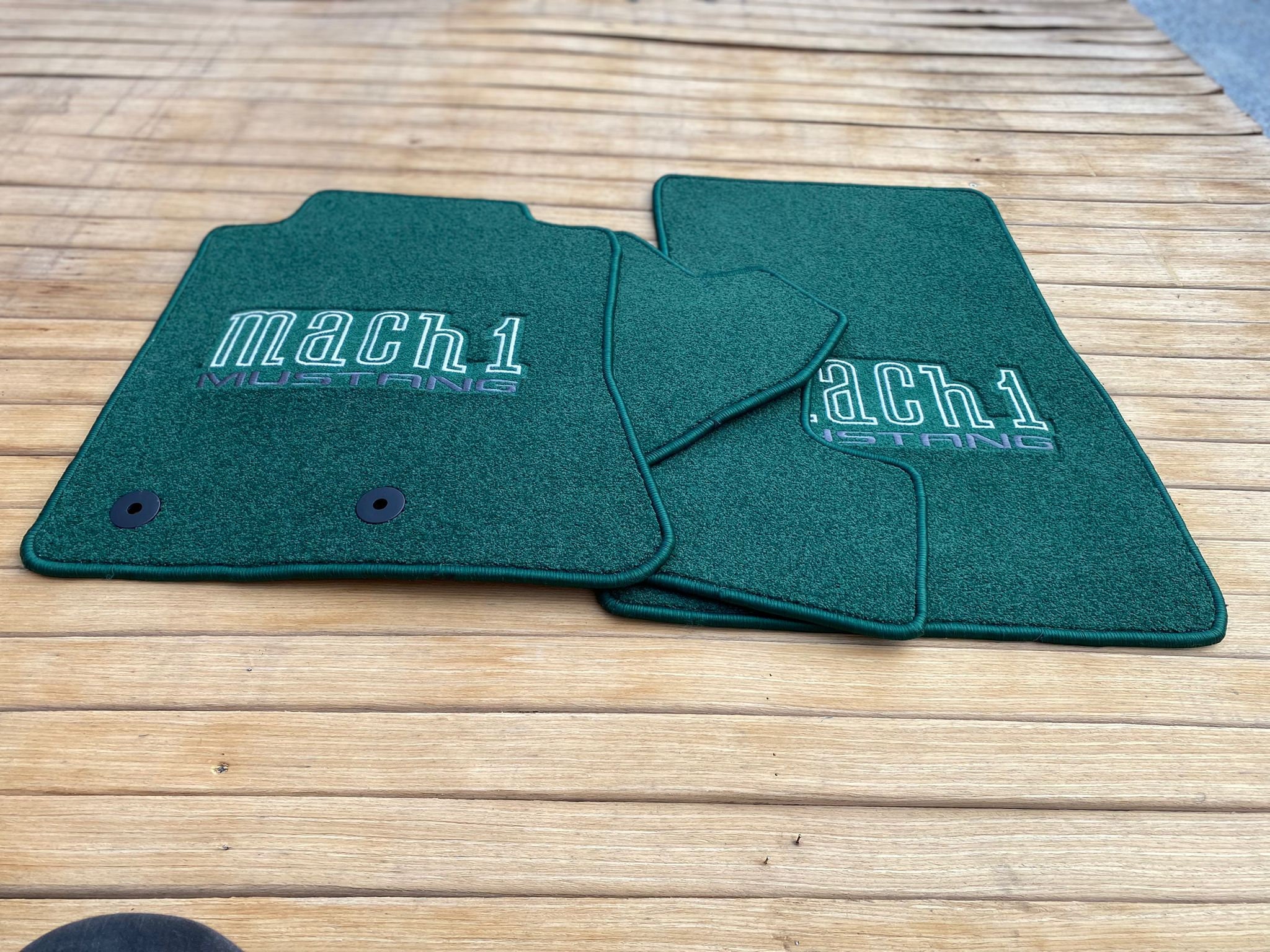 For Ford Mustang Mach 1 Floor Mat Mats Carpet Green Set of 4 2015-2023 ...