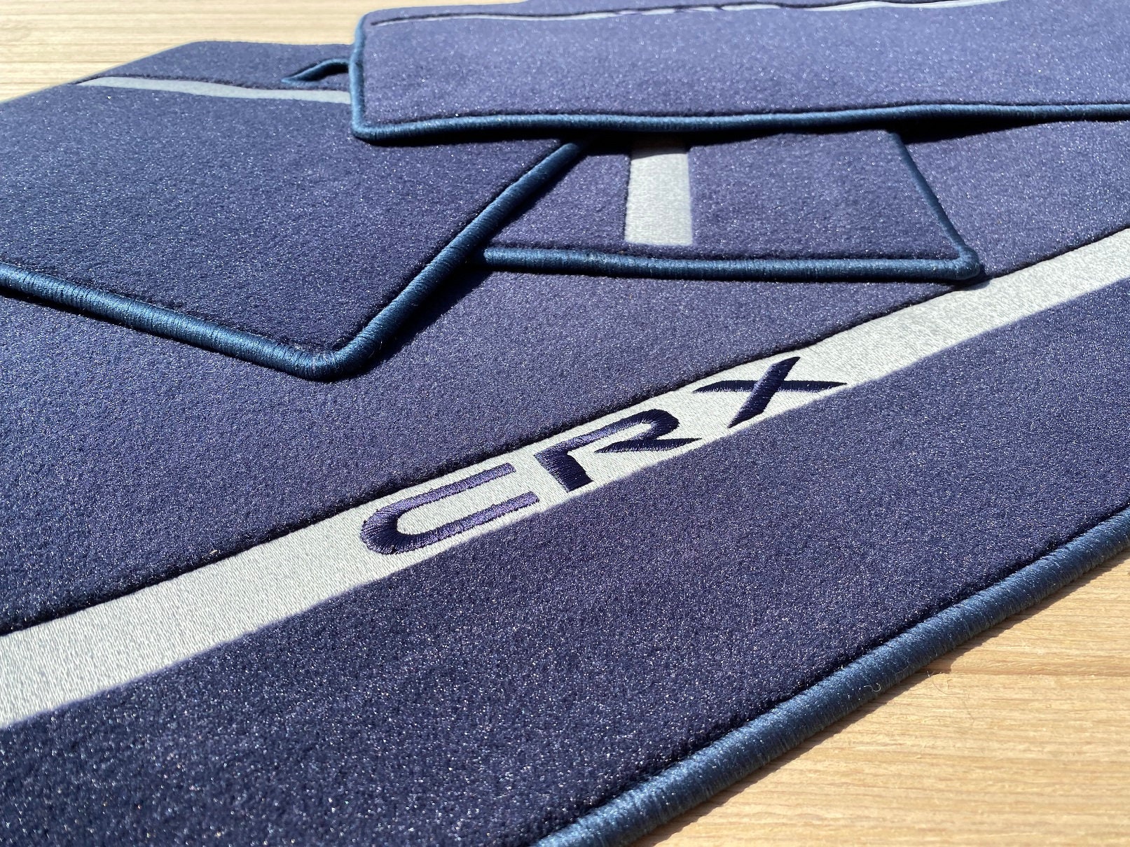 For Honda CRX Civic EF Vtec Navy Blue Velour Floor Mats Carpet 4pcs Set ...