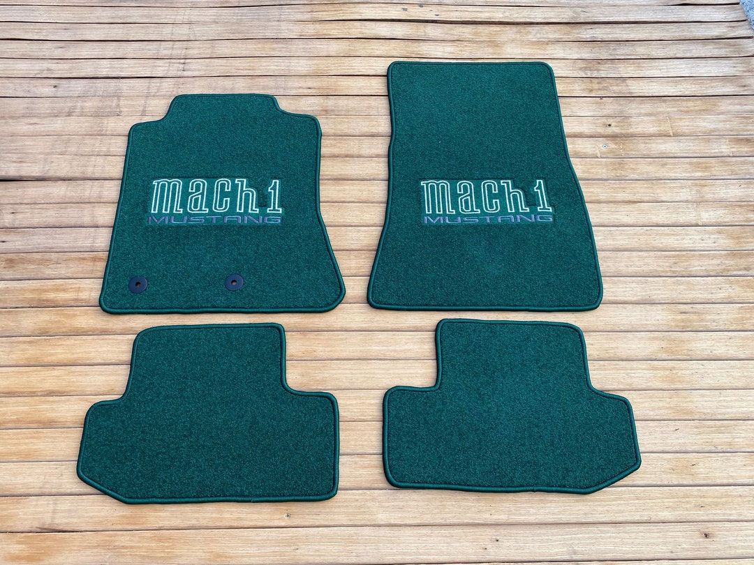 For Ford Mustang Mach 1 Floor Mat Mats Carpet Green Set of 4 2015-2023 ...